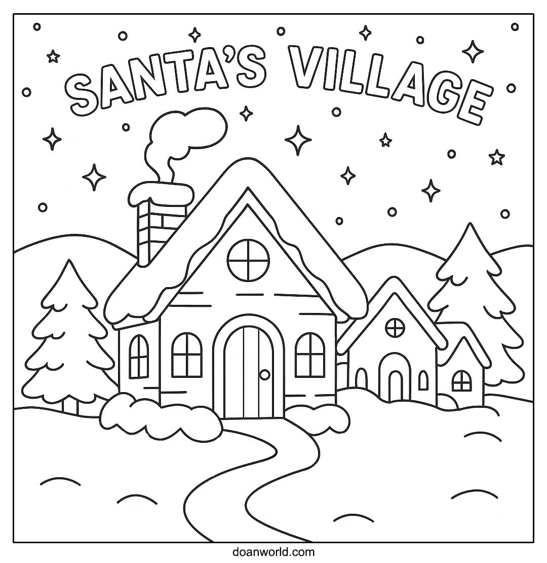🎅Santa Village Coloring Page/ Ultimate Guide to Santa Claus Village in ...