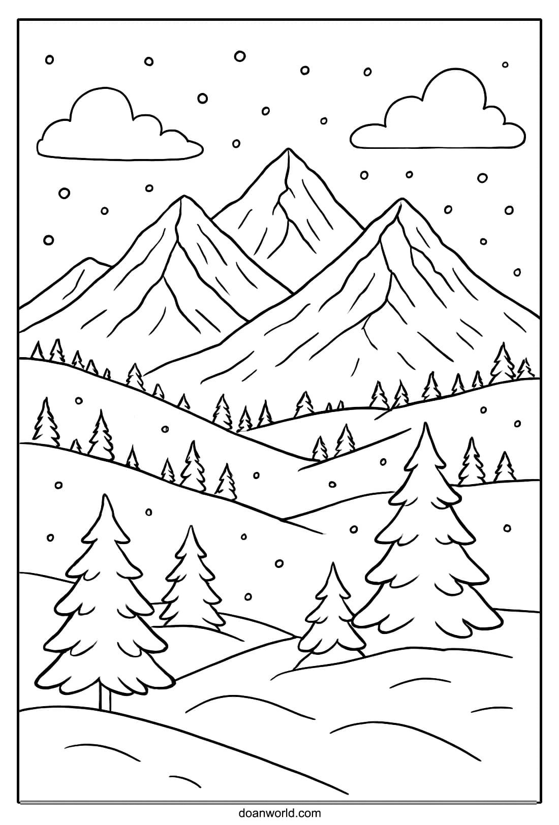 ⛰️the Alps Coloring Page/ The 8 Major Countries That Make Up the Alps ...