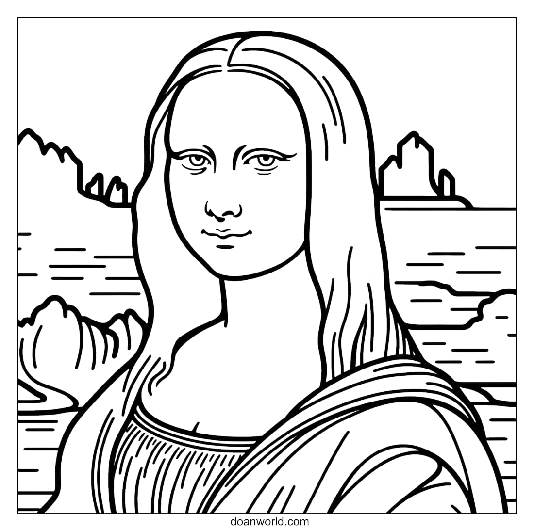 🖼️Mona Lisa Coloring Page/ Who Is the Model of the Mona Lisa ...